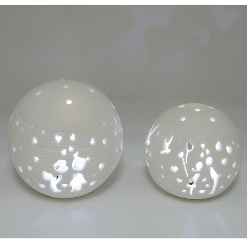 Graceful Custom Pattern Embossed Design Home Decor Ceramic Night Light ...