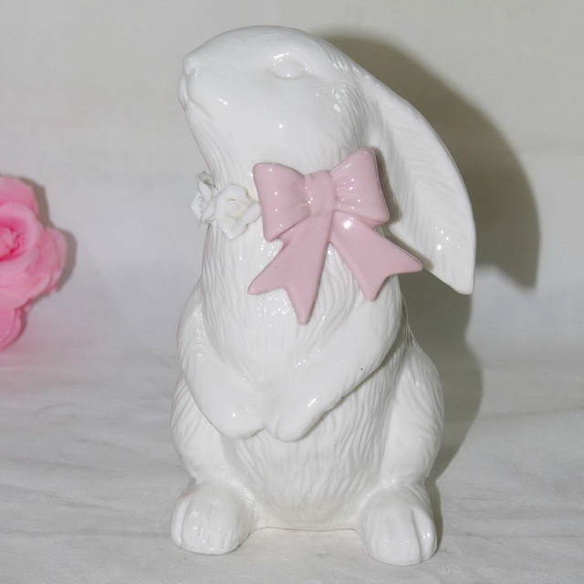 Decorative Ceramic Rabbit Figurine Easter Gift Rabbit - Buy white ...