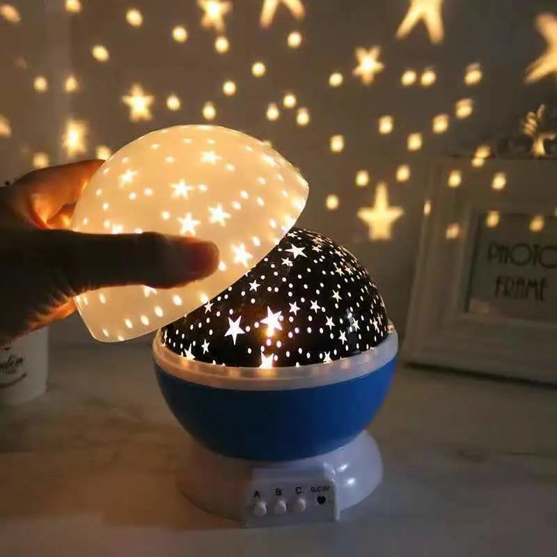 LED Rotating Starry Sky Night Light Projection Lights Children Kids ...
