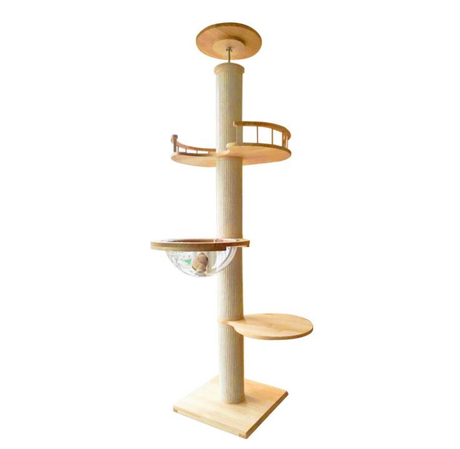 Mounted Cat Climbing Frame Cat Tree Solid Wood Cat Jumping Platform ...