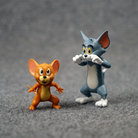 Anime Toms And Jerrys Action Figures Classic Cartoon Cat Mouse Model ...