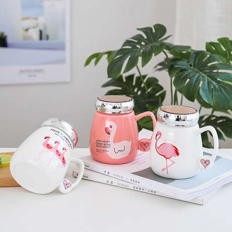 New Creative Ceramic Mug with Cover Home Custom Logo - Buy ceramic ...