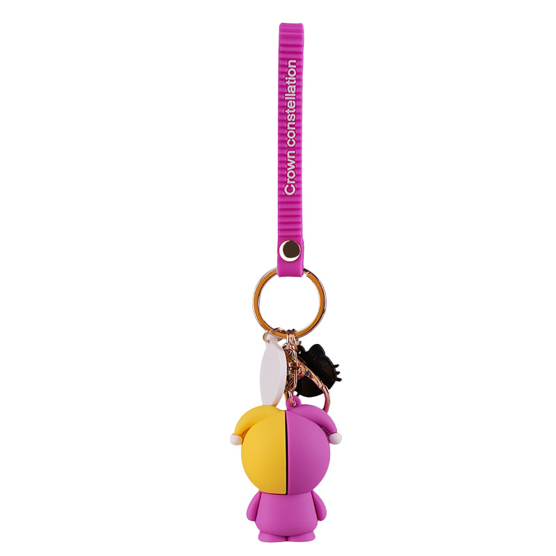Promotion Custom Own Logo Charms Soft PVC Keyring Chain With Key - Buy ...