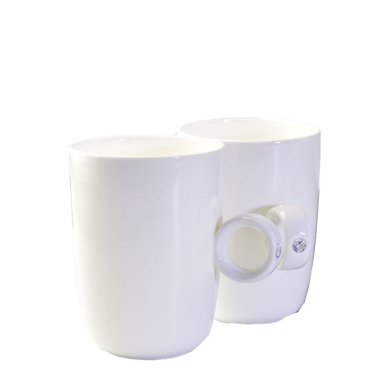 Ceramic Straight Body Mug Bone China Diamond Mug Custom Advertising ...